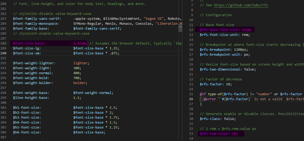 10px 1rem Bootstrap4 3 Responsive Font Sizes Tomisan